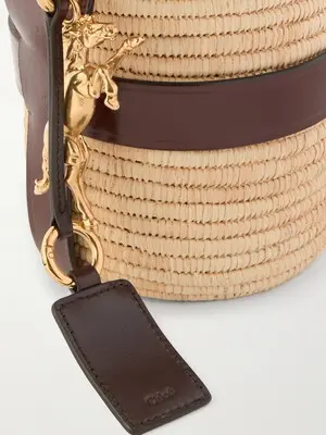 Chloé Kerala 25 Embellished Faux Raffia Tote