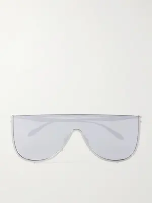 Alaïa Mask Large D-frame Sunglasses - Silver