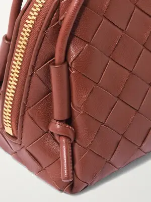 Bottega Veneta Concert Pouch Intrecciato Leather Shoulder Bag