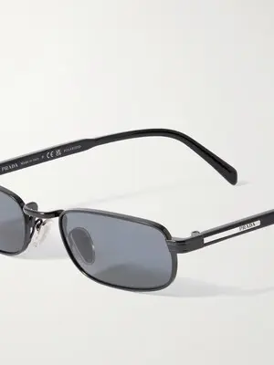 Prada Rectangle-frame Metal Sunglasses