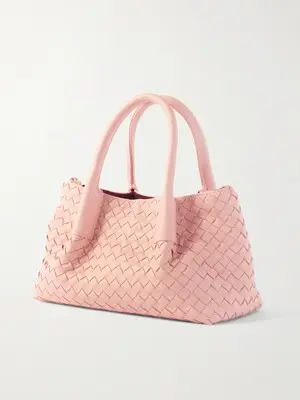 Bottega Veneta Pinacoteca Mini Intrecciato Leather Tote - Pink