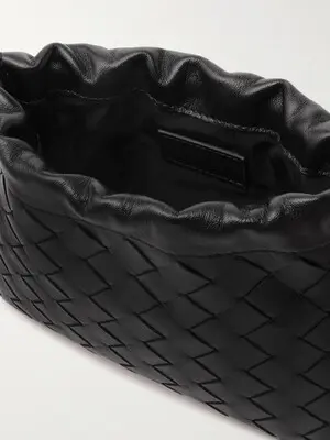 Bottega Veneta Mini Intrecciato Leather Pouch - Black