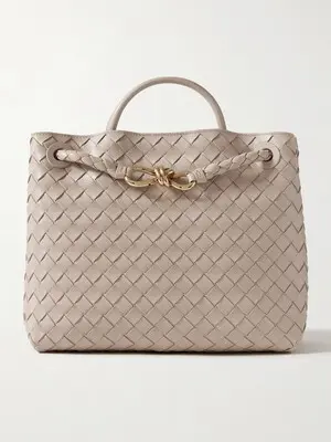 Bottega Veneta Andiamo Medium Intrecciato Leather Tote - Neutrals