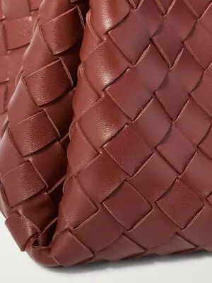 Bottega Veneta Parachute Small Intrecciato Leather Shoulder Bag - Red