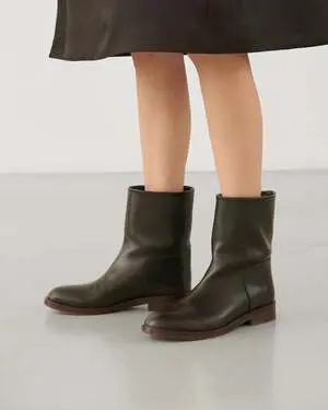 Veronica De Piante Margaux Leather Ankle Boots - Black