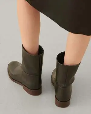 Veronica De Piante Margaux Leather Ankle Boots - Black
