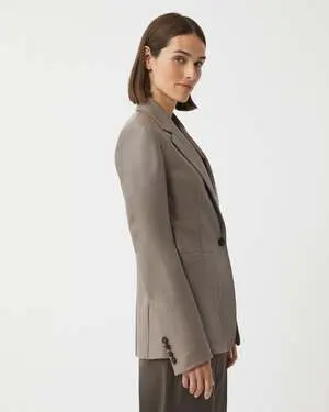 Veronica De Piante Faye Nappa Leather Jacket - Gray