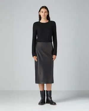 Veronica De Piante Nova Nappa Leather Skirt