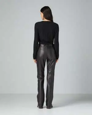 Veronica De Piante Mick Nappa Leather Trousers - Black