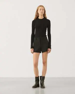 Veronica De Piante Ava Structured Shorts - Black