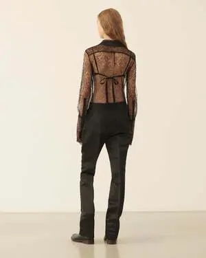 Veronica De Piante Livia Lace Shirt - Black