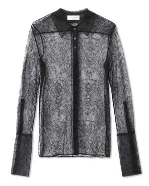 Veronica De Piante Livia Lace Shirt - Black