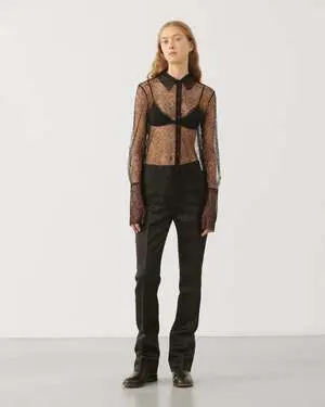 Veronica De Piante Livia Lace Shirt - Black