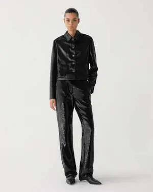 Veronica De Piante Ines Sequined Jacket - Black