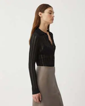 Veronica De Piante Lydia Silk Crepe Polo