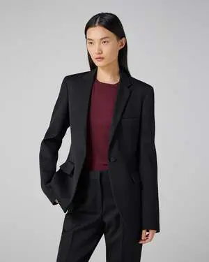 Veronica De Piante Astrid Jacket In Wool Twill - Black