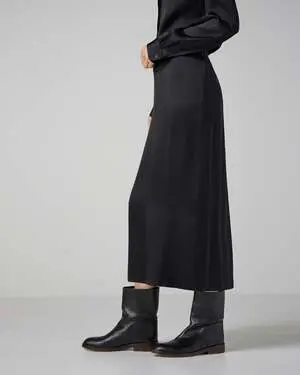 Veronica De Piante Bianca Skirt In Washed Silk
