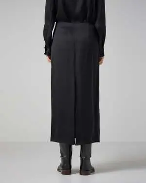 Veronica De Piante Bianca Skirt In Washed Silk