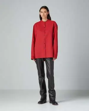 Veronica De Piante Daisy Shirt In Wool Silk Poplin
