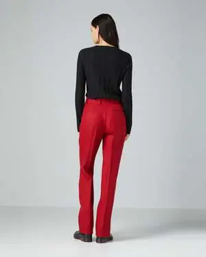 Veronica De Piante Mick Wool Twill Trousers - Red