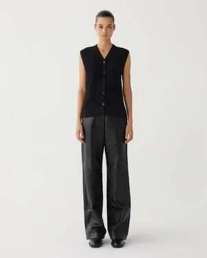 Veronica De Piante Alice Merino Wool Vest - Black