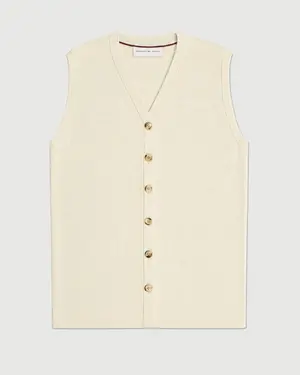 Veronica De Piante Veronica De Piante Alice Merino Wool Vest Cream