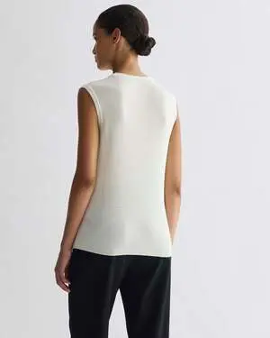 Veronica De Piante Alice Merino Wool Vest - White