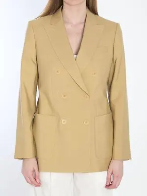 Max Mara Max Mara Berta Double-Breasted Blazer - Beige