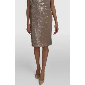 Donna Karan New York Sequin Pencil Midi Skirt