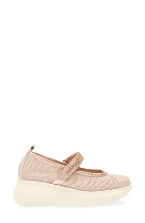 WONDERS Mesh And Leather Platform Flats - Palo/ Rame