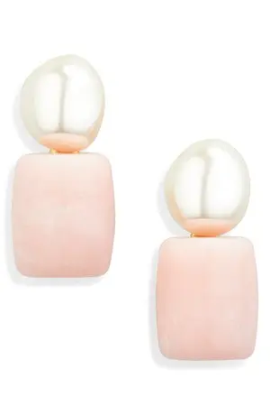 Lele Sadoughi Pebble Stud Earrings - Rose