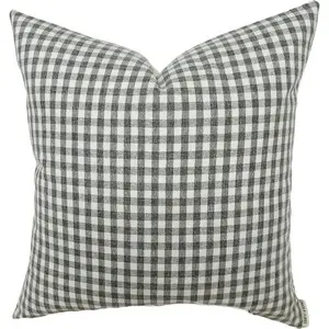 LINEN & JAMES Dean Dark Gingham Pillow Cover - Navy