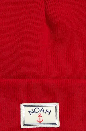 NOAH Anchor Logo Beanie - Red