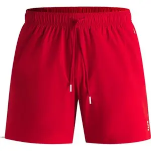 BOSS Side Stripe Swim Trunks - Medium Red