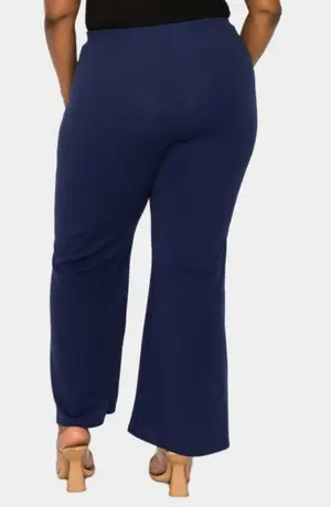L I V D Blake Pintuck Pleat Wide Leg Pants - Navy