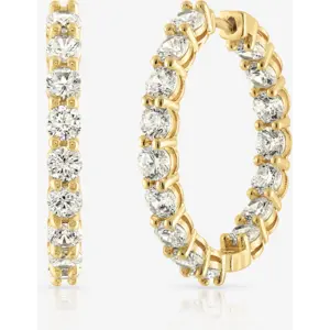 Ben Oni Inside Out Cz Hoop Earrings - Gold