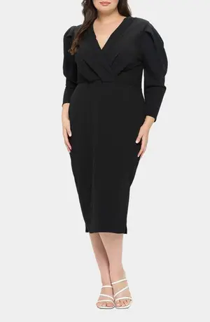 L I V D Boa Pleated Stretch Dress