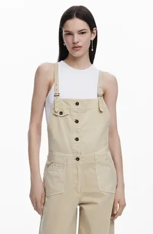 Desigual Cotton Capri Overalls