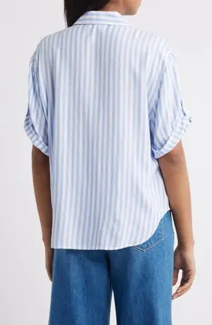 BEACHLUNCHLOUNGE Murphy Stripe Button-up Shirt - Moscow Lilac