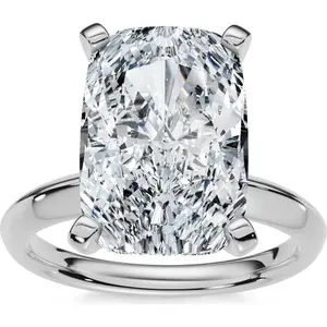 BLISS DIAMOND 5ct Cushion Solitaire Lab Grown Diamond Ring - 14k White Gold