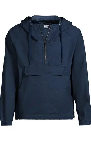 LANDS' END Ripstop Anorak - Tonal Navy