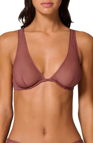 Simone Perele Angele Triangle Underwire Bra - Mulberry