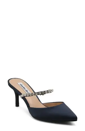 CHARLES DAVID Adelynn Embellished Mules - Navy St