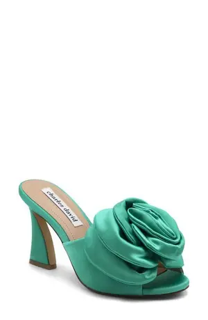 CHARLES DAVID Kimchi Floral Satin Sandal - Spring Green