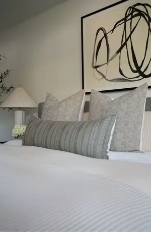 LINEN & JAMES Serena Soft Floral Handblock Pillow Cover