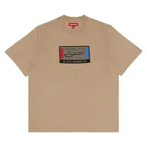 Supreme Intarsia Label Short-sleeve Top - Tan