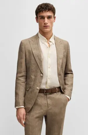 BOSS Caleb Suede Belt - Brown