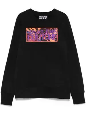 Versace Logo-patch Sweatshirt - Black