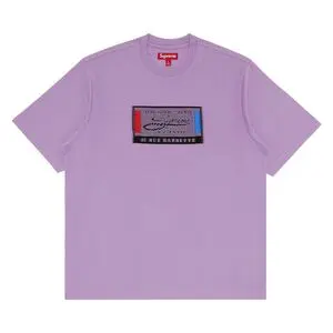 Supreme Intarsia Label Short-sleeve Top - Purple