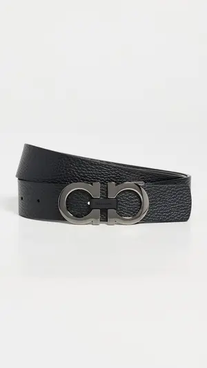 FERRAGAMO Double Gancio Reversible Belt